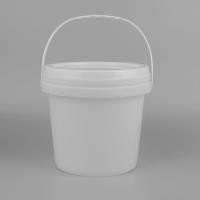 China Round Plastic Paint Bucket 30cm 1.2KG Leakproof with Lid and Handle for sale