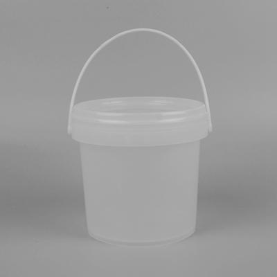 China 1L 5L 10L Transparent Plastic Packaging Bucket Customized With Lid And Handle for sale