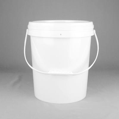 China Round BPA Free Food Safe 4 Gallon Plastic Bucket  With Plastic Handle for sale