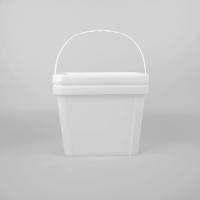 China 1 Gallon 3.5L Rectangular Square Plastic Bucket for Chemicals HDPE PP for sale