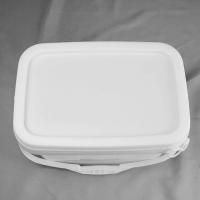 China Customized 5L PP Plastic Bucket with Lid Square Shape for Food Paint Powder for sale
