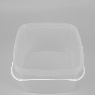 China ISO9001 Certification White Square Plastic Buckets 3 Liter for sale