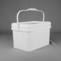 China 10 Liter Rectangular Plastic Bucket with Lid and Handle | 30×21.2×19.8cm Dimensions | PP/PE Material for sale
