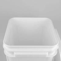 China 5 Gallon 20L Square Red Pail Food Grade PP Large Plastic Buckets With Lid for sale