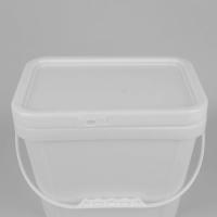 China Food Grade 6L Square Black Plastic Bucket PP PE Pail for Liquid Powder Paint for sale