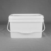 China 10 Liter Rectangular Plastic Bucket with Lid and Handle | 30×21.2×19.8cm Dimensions | PP/PE Material for sale