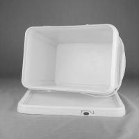 China 20L Square Plastic Bucket 37.7x24.7x28.4cm Food Grade PP/PE Container with Lid and Handle for sale