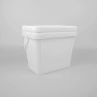 China Food Grade 6L Square Black Plastic Bucket PP PE Pail for Liquid Powder Paint for sale