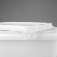 China Customized 5L PP Plastic Bucket with Lid Square Shape for Food Paint Powder for sale