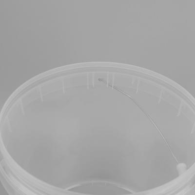 China 1L 5L 10L Transparent Plastic Packaging Bucket Customized With Lid And Handle for sale