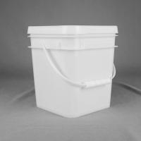 China 5 Liter Rectangular Plastic Bucket with Heat Transfer Printing | 18cm Diameter × 20.8cm Height | PP/PE Material for sale