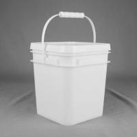 China 5 Liter Rectangular Plastic Bucket with Heat Transfer Printing | 18cm Diameter × 20.8cm Height | PP/PE Material for sale