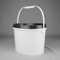 China 5.5L Oval Plastic Packaging Bucket with Lid and Handle - 25x19x18cm PP/HDPE Customizable Container for sale