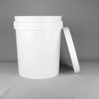 China 20L Plastic White Round Paint Bucket 5 Gallon PP PE Container for sale
