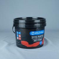 China Food Grade 1L 33oz Small Black Plastic Bucket with Handle for Ice Cream Butter Honey for sale