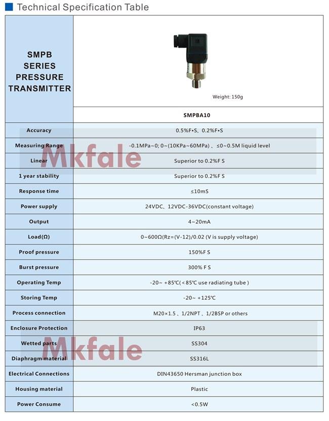 High Temperature Hydraulic Pressure Transmitter