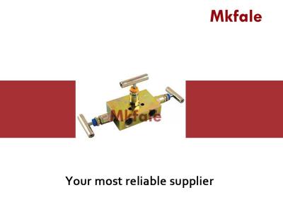 China Three Valve Manifolds Two block Valves and One Equalizing Valve For Pressure Gauge High Pressure Valve SS316 for sale