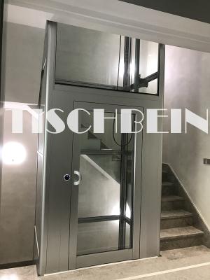 Cina Ascensori domestici 300kg 320kg 400kg 3-5 della casa dell'edificio residenziale dell'asta cilindrica della struttura d'acciaio di colore dorato 3-5 si ferma 0.5m/s a basso rumore in vendita