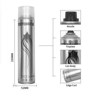 Cina 600ml che la lacca per capelli asciutta rapida Xertouful perfeziona arriccia il forte spruzzo di designazione in vendita