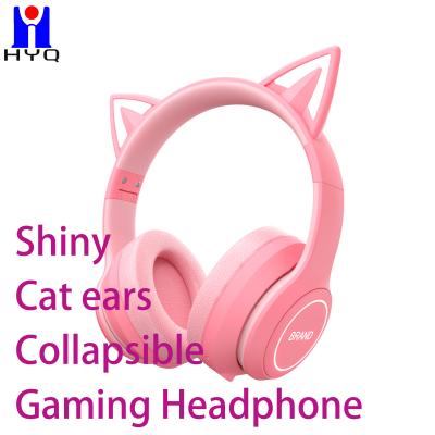 Cina Gioco eccellente di Bass Stereo Gaming Headset Pinky Bluetooth sopra gli azionamenti di Cat With Mic 40mm dell'orecchio in vendita