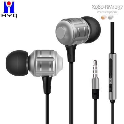 Cina Spigola pesante 3.5Mm metallici in cuffie dell'orecchio con la cuffia avricolare di Mic Volume Control Stereo Metal in vendita