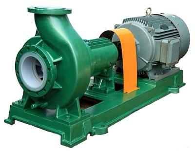 China IHF single stage single suction pump PVDF lined pump centrifugal chemical pump for sale