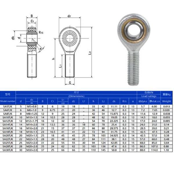 Quality 7075-T6 Aluminum Heims Rod End Bearing AM Series 1/4 5/16 3/8 7/16 1/2 5/8 3/4 1 for sale
