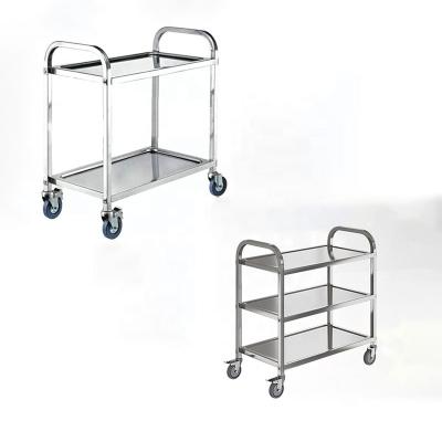 China Roestvrij staal commerciële horeca restaurant trolley 2 lagen foodserving trolley Te koop
