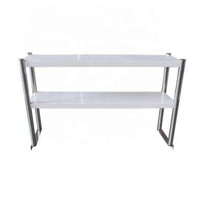 China Vlekkeloos oppervlak Roestvrij staal rek Twee laag voor werktafel en wastafel Te koop