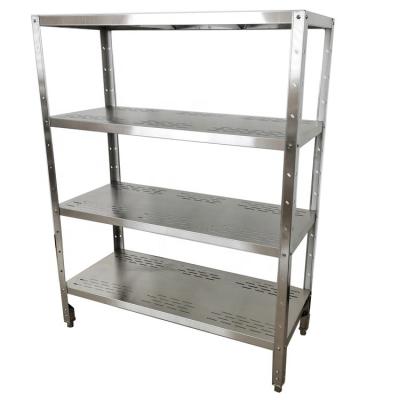 China Multilevel 201 304 Edelstaal planken voor commerciële supermarktkeukenartikelen Te koop