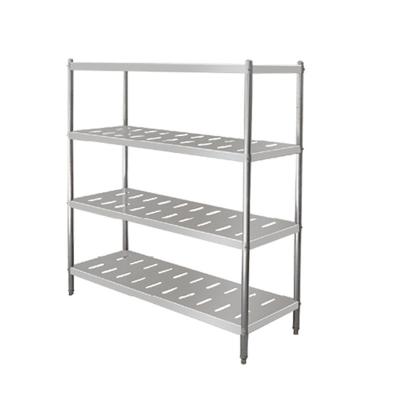 China Verstelbare voeten Roestvrij staal plank Keukenopslag glad oppervlak Voor fastfood apparatuur Te koop