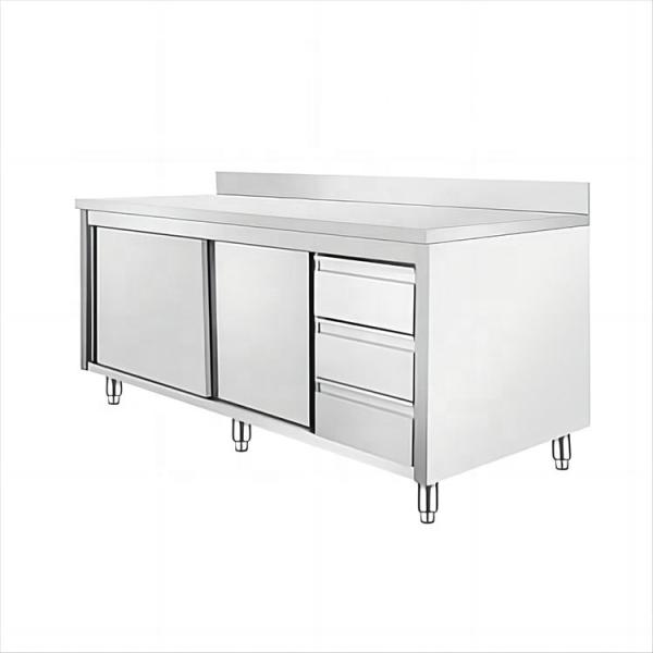 Quality Stainless Steel Table Cabinet For Kitchen Stainless Steel Workbench for sale