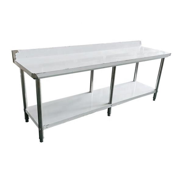Quality Smooth Polished Restaurant Stainless Steel Kitchen Table Regular Size Work Table for sale