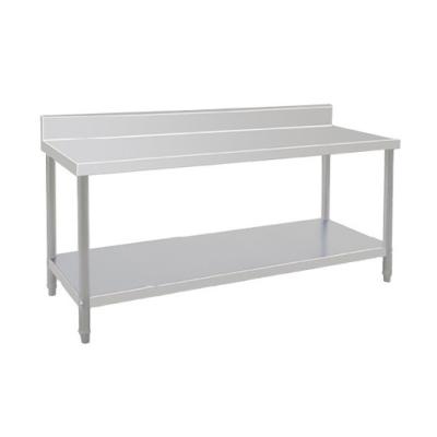 Chine Table de cuisine en acier inoxydable de taille régulière Table de travail avec backsplash à vendre