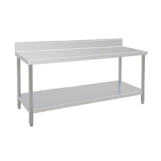 Quality Smooth Polished Restaurant Stainless Steel Kitchen Table Regular Size Work Table for sale