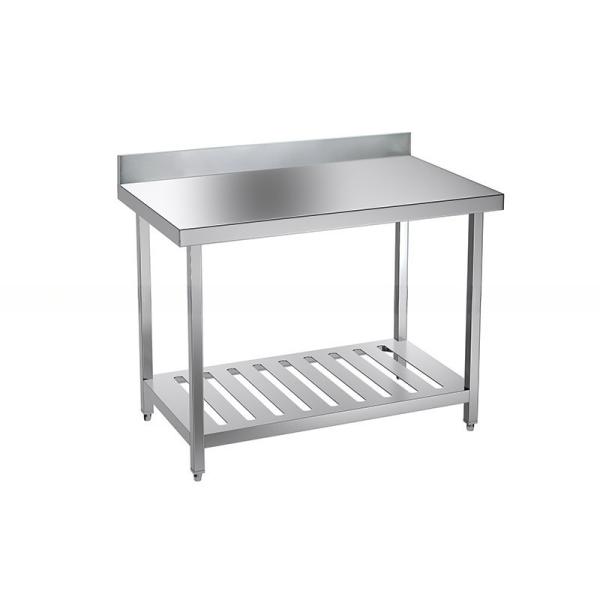 Quality Smooth Polished Restaurant Stainless Steel Kitchen Table Regular Size Work Table for sale