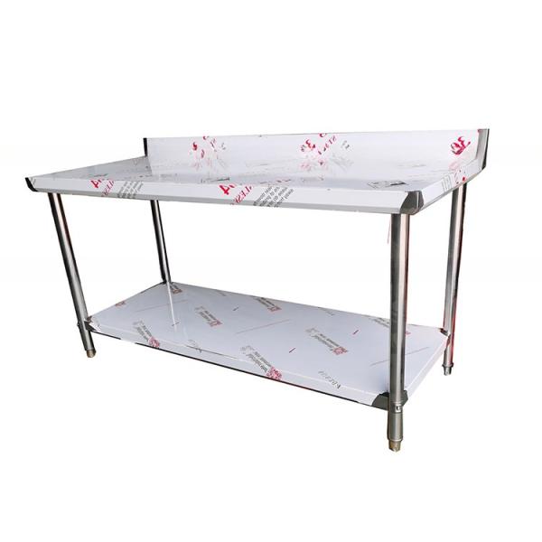 Quality Smooth Polished Restaurant Stainless Steel Kitchen Table Regular Size Work Table for sale