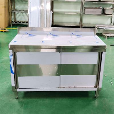 China Unidades de cozinha industriais de aço inoxidável de uso comercial Banco de trabalho de pé livre com gavetas à venda