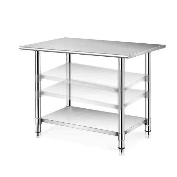 Quality OEM Stainless Steel Kitchen Table Commercial Work Tables Adjustable Height for sale