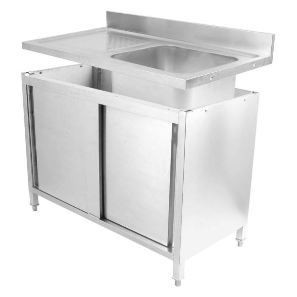 Quality Commercial Kitchen Storage Cabinets With Sink , 201 304 Steel Kitchen Shelves for sale
