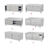 Quality Custom Logo Commercial Kitchen Table With Drawer , Stainless Steel Work Cabinet for sale