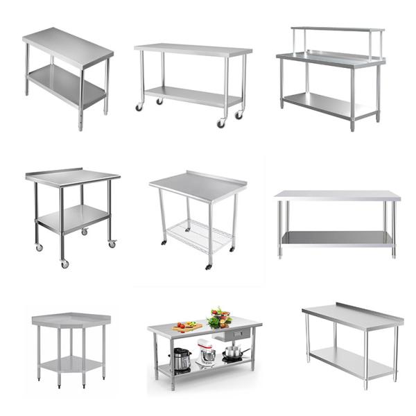 Quality Custom Logo Commercial Kitchen Table With Drawer , Stainless Steel Work Cabinet for sale
