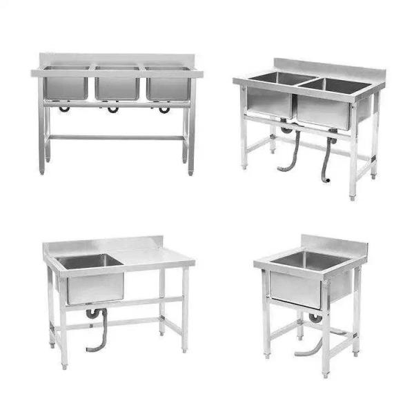 Quality Double Bowl Commercial Stainless Steel Wash Sink Heavy Duty Customizable For for sale