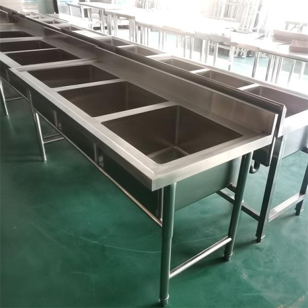 Quality Hotel Kitchen Triple Bowl Stainless Steel Wash Sink SUS Utility Sink Three for sale