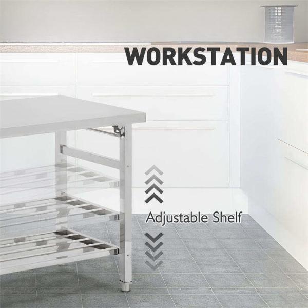Quality Foldable Stainless Steel Kitchen Table For Outdoor Camping 201/304 Inox Material for sale