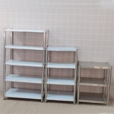 China OEM Estante de aço inoxidável removível Estante de armazenamento de 4 camadas para hotel comercial Restaurante à venda