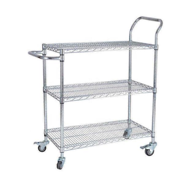 Quality Upgrade Your Living Room with Stainless Steel 3 Tier DIY Chrome Metal Wire for sale