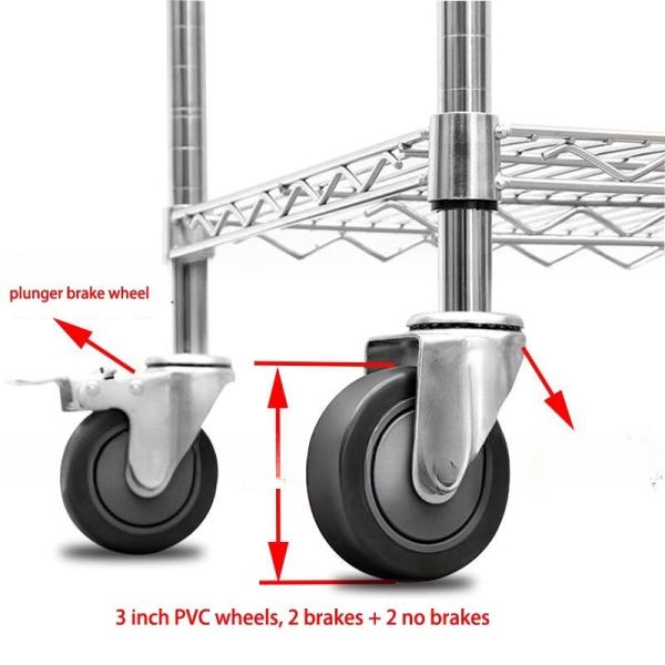 Quality Upgrade Your Living Room with Stainless Steel 3 Tier DIY Chrome Metal Wire for sale