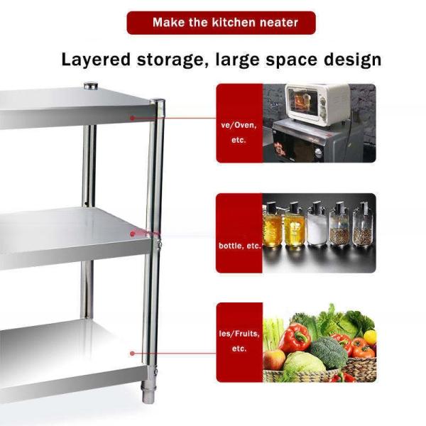 Quality Commercial Kitchen Dish Shelf Stainless Steel Multifunctional Kitchen Metal Rack for sale