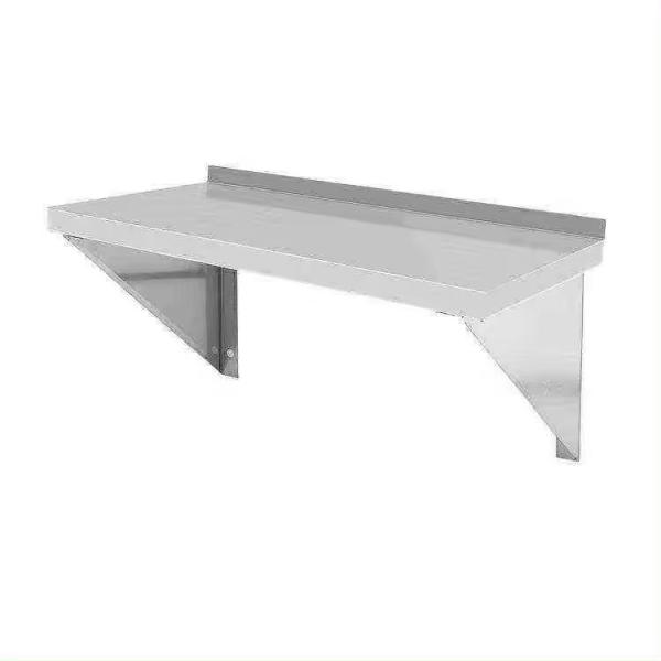 Quality SS Commercial Kitchen Wall Mounted Shelving Industrial Grade Metal Shelf NSF for sale